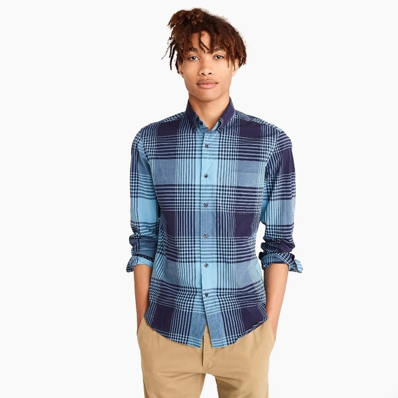 J. Crew | Shirts | New J Crew Secret Wash Shirt Button Blue Plaid | Poshmark